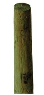 Pressure Treated Green Round Doweled Post | Pressure Treated Green Doug Fir