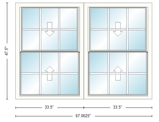Shop Mathews Brothers Walcott Series White Vinyl Double Hung Window ...