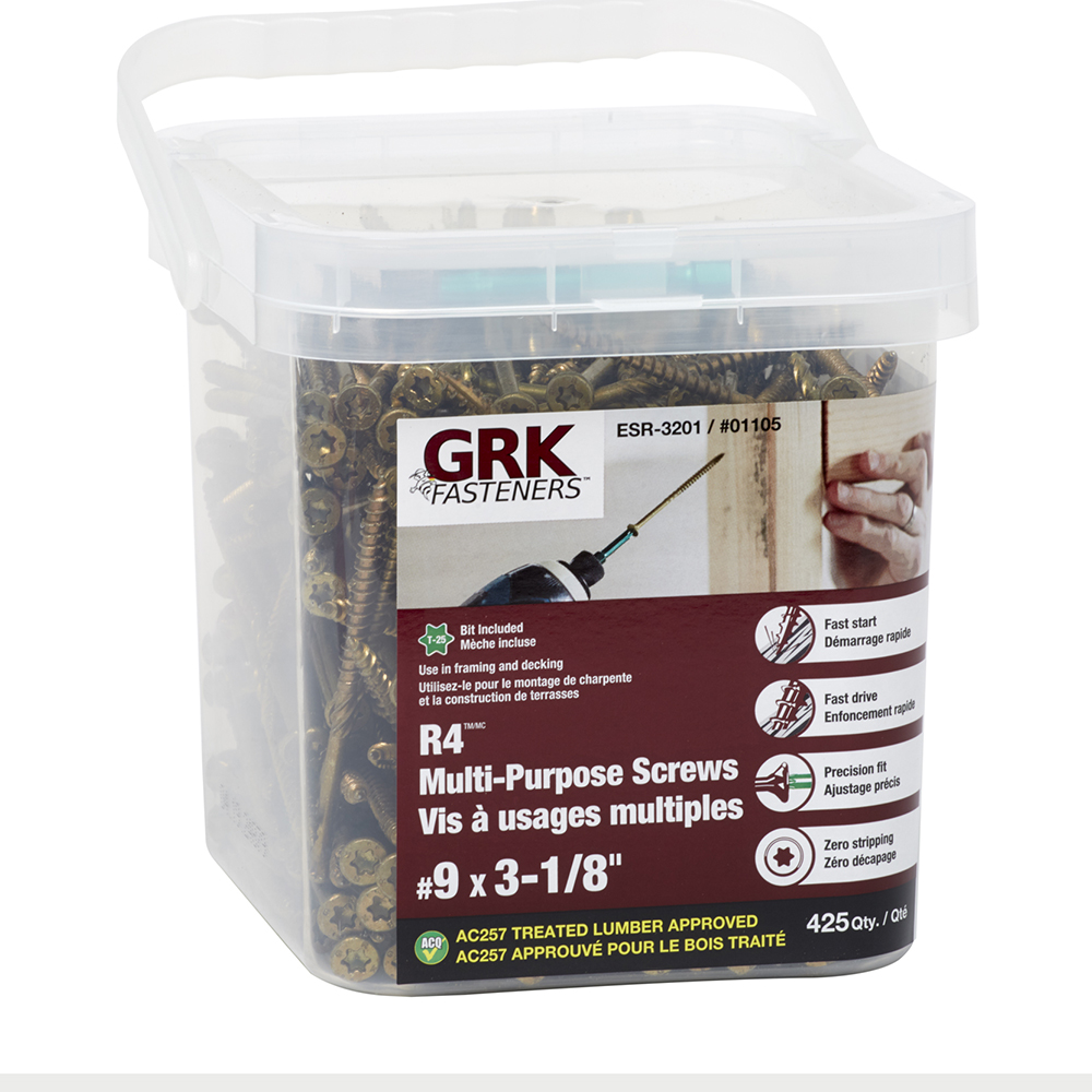 Shop #9X 3-1/8 R4 GRK PRO PAK (425PC) at The Cedar Shop | GRK Fasteners
