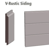 1" x 8" Redwood V-Rustic Siding Primed | Primed V-Rustic Redwood Siding