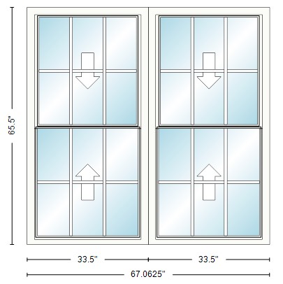 Shop Mathews Brothers Walcott Series White Vinyl Double Hung Window ...