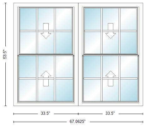 Shop Mathews Brothers Walcott Series White Vinyl Double Hung Window ...