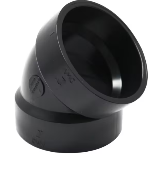 CANPLAS 2" Hub x Hub ABS 45 Degree Elbow at New Canadians Lumber | ABS ...